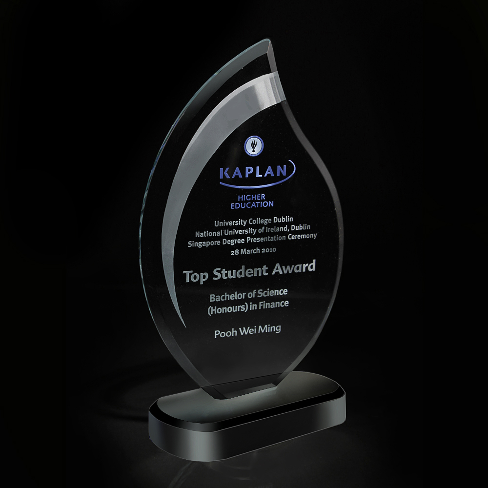 Glory Flame | Glass Plaque | Origin Associates Singapore